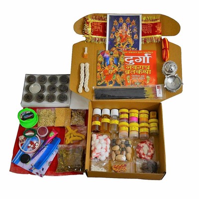 NAVRATRI POOJA SAMAGRI Kit with Mata ka Shringar EUR 43,93 - PicClick IT