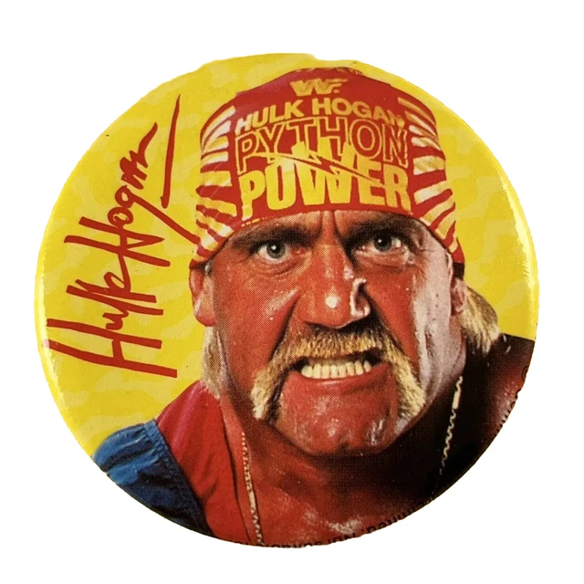 VINTAGE COLLECTIBLE WWF Wrestling Legend Hulk Hogan Pin Badge £4.99 ...