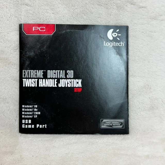 LOGITECH EXTREME DIGITAL 3D Twist Handle Joystick Windows PC (SETUP CD ...