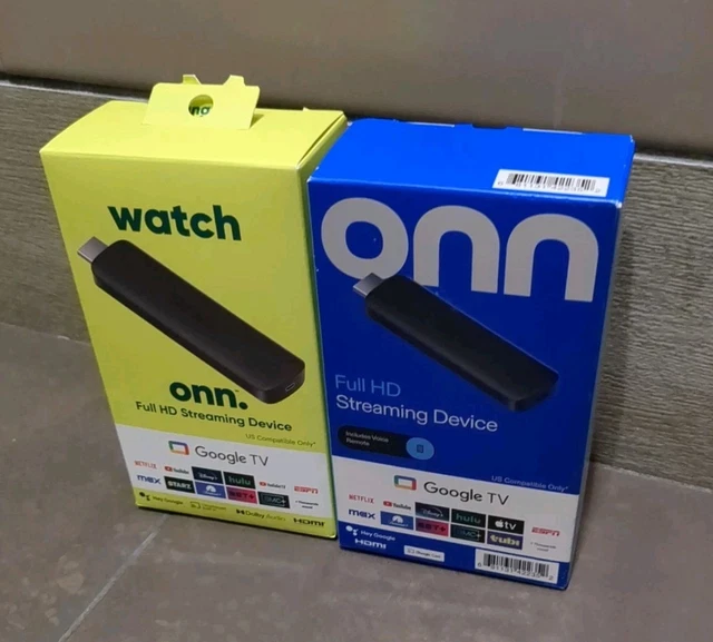 ONN FULL HD Streaming Device Google TV Voice Remote 8GB Storage 1.5GB ...