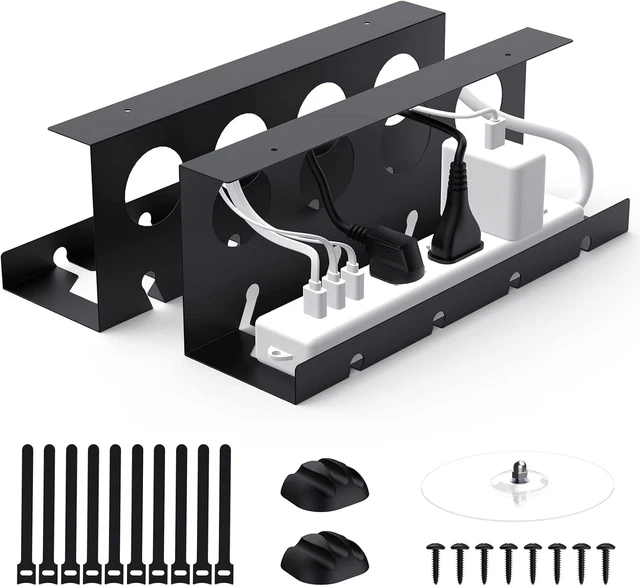 CABLE MANAGEMENT UNDER Desk 2 Pack under Desk Cable Management Tay ...