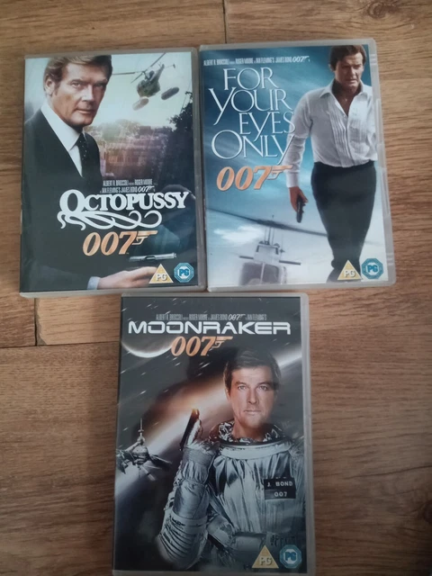 LOT DE 3 DVD James Bond 007 collection Roger Moore très bon état EUR 5 ...