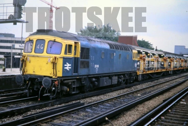 35MM SLIDE BR British Rail Diesel Loco Class 33 33119 Redhill 1984 ...