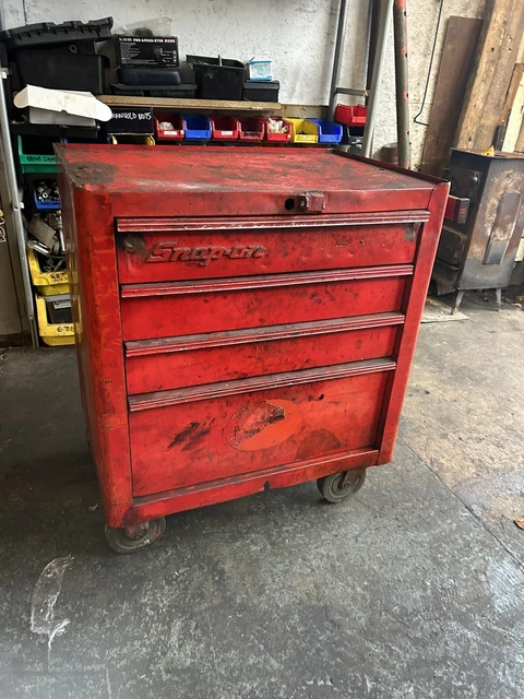 RARE GENUINE VINTAGE Classic Snap On Tool Chest Box Cabinet Roll Cab £ ...