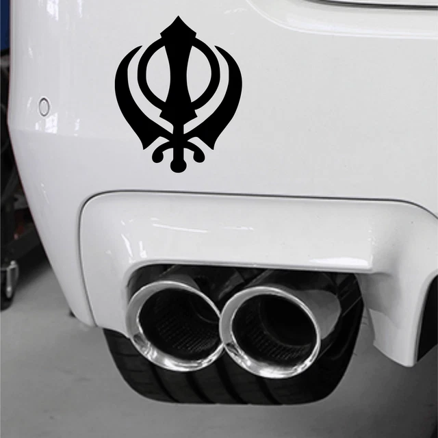 THE KHANDA SYMBOL Sikh Symbol Sikhism Sticker Decal Small Bumper or ...