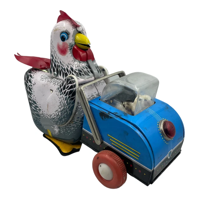 VINTAGE TIN MECHANICAL Chicken Hen Battery Operated $100.00 - PicClick AU