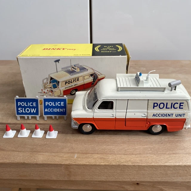VINTAGE DINKY TOYS 287 Ford Transit Mk1 Police Van In Original Box ...
