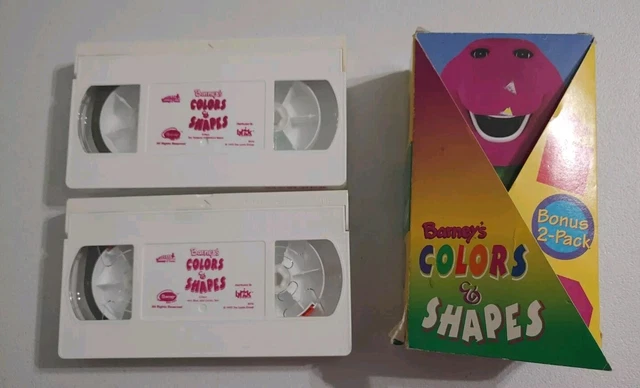 BARNEY COLORS & Shapes Bonus 2-Pack VHS Set 1997-Tested/Works £8.32 ...