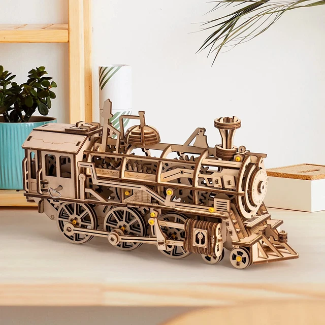 ROKR LOKOMOTIVE 3D Holzpuzzle Dampfzug Bausatz Modellspielzeug ...