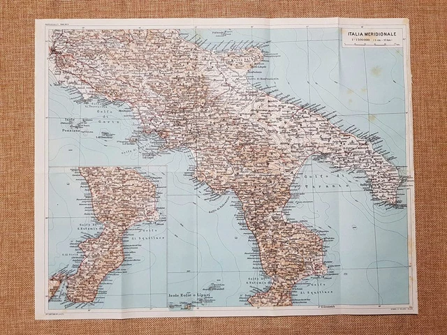 1940 MAP OR Map Southern Italy Touring Club d'Italia £13.81 - PicClick UK