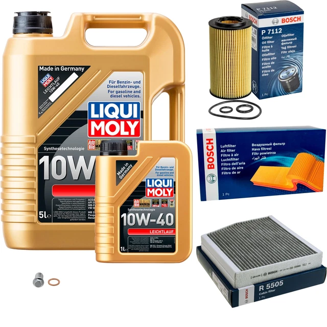 BOSCH INSPECTION SET 6l Liqui Moly Bon fonctionnement 10W-40 pour Mercedes-Benz EUR 128,09 ...