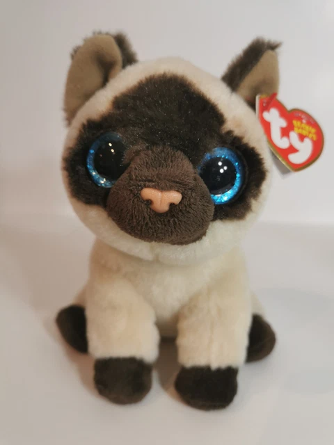 TY ORIGINAL BEANIE Babies Jaden the Siamese Cat 7" Plush 2017 MINT with ...
