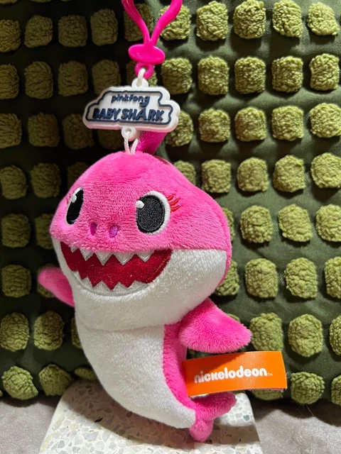 BABY SHARK PINK Fing Fong Plush Coin Purse 5” Clip-On Very Collectable ...