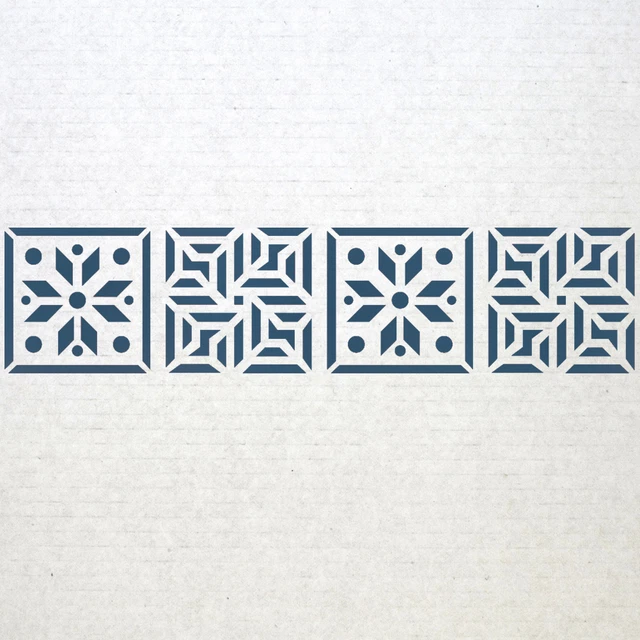 WALL BORDER STENCILS Pattern 019 Reusable Template for DIY wall decor ...