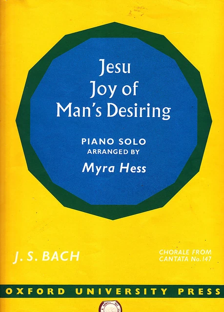 JESU JOY OF Man's Desiring-1926-Myra Hess-Sheet Music $150.00 - PicClick AU