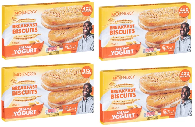 4 X MO Energy Breakfast Biscuit Creamy Yogurt For A Healthier Lifestyle ...