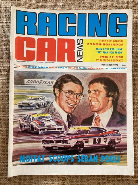 AUSTRALIAN MAGAZINE VINTAGE RACING CAR NEWS DECEMBER 1976 MOFFAT F1 ...