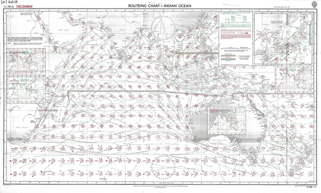 ADMIRALTY 5126(12) ROUTEING Chart Indian Ocean Chart Map Maritime ...