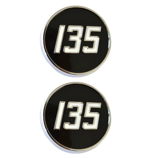 MASSEY FERGUSON 135 METAL SIDE BADGE CHROME & PAINTED - Pair £69.95 ...