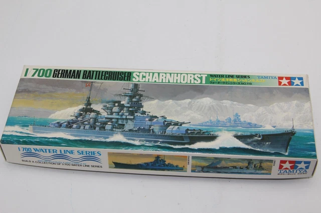 BUILT TAMIYA 1/700 Scale Ship Model Kit WWII German Battlecrusier ...