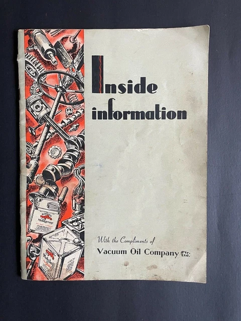 VACUUM OIL COMPANY Vintage 1942 Inside Information Book, 40 Pages $25. ...