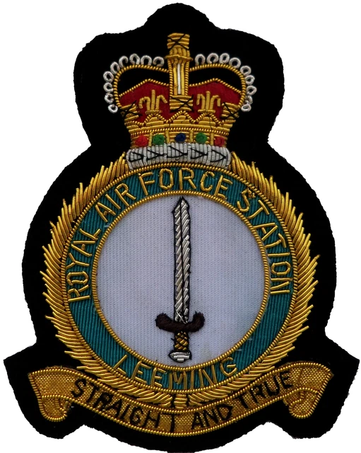 RAF LEEMING ROYAL Air Force GOLD WIRED Patch Badge - MOD LICENSED £69. ...