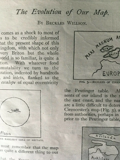EARLY CHART MAP Making History Cartography Rare Old Antique Article ...