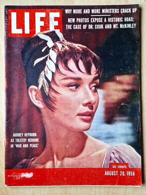 LIFE MAGAZINE 20TH August 1956 Audrey Hepburn Cover War And Peace Sgt ...
