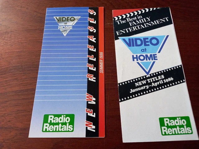 2 X VHS FLYERS 1986 RADIO RENTALS Elm Steet,007 etc £7.50 - PicClick UK