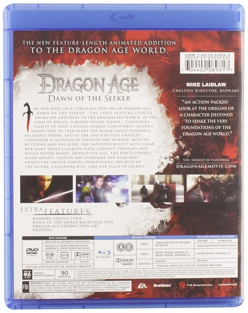 DRAGON AGE: DAWN of the Seeker (Blu-ray) Colleen Clinkenbeard J ...