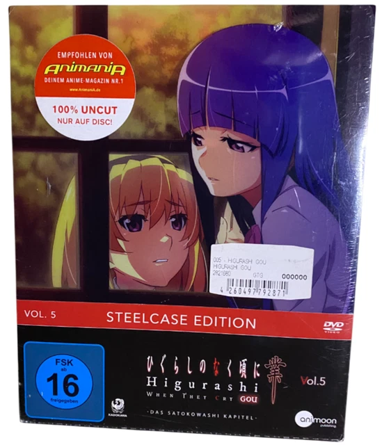 HIGURASHI WHEN THEY Cry Gou Vol.5 Uncut DVD STEELCASE EDITION Anime NEU ...