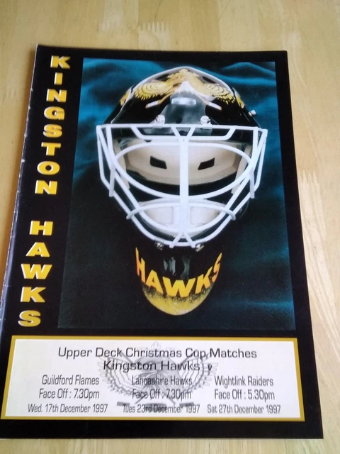 1997/98 KINGSTON HAWKS Hull V Guildford Flames Lancashire & Wightlink ...