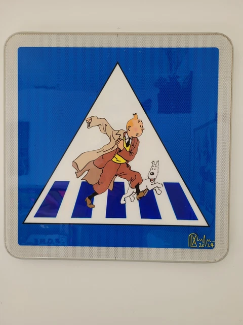 XALU COLLAGE ORIGINAL Panneau Tintin Milou street art garcin obey ...