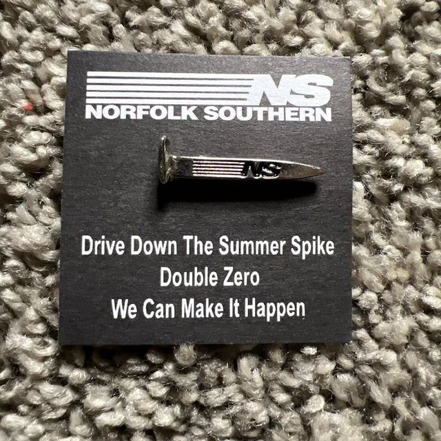 NORFOLK SOUTHERN RAILWAY NS Railroad Spike Lapel Pin Train $9.99 - PicClick