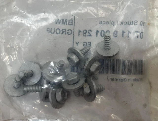 BMW HEX HEAD Bullo a vite autotaccante 4,8 x 13 mm 9901290 07119901291 ...