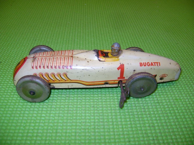 JEP JOUET ANCIEN Voiture Bugatti Mecanique N°1 En Tole Lithographiee ...