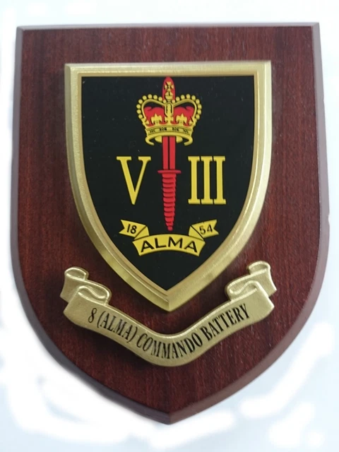 8 ALMA COMMANDO Battery Royal Artillery Wall Plaque Mess Shield £26.30 ...