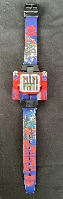 VINTAGE RARE TRANSFORMERS Dark Of The Moon Optimus Prime LCD Watch 2011 ...