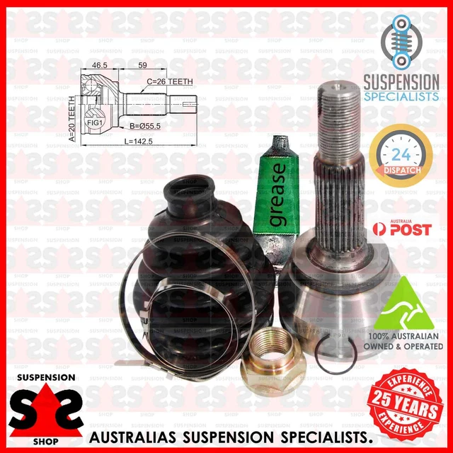 FRONT AXLE JOINT Kit, Drive Shaft Suit TOYOTA Yaris (_P13_) 1.0 (KSP130_) YARIS EUR 67,21 ...