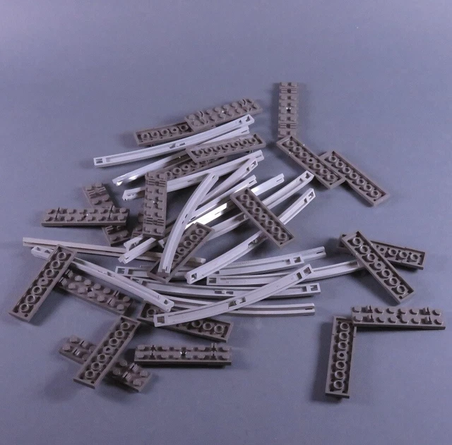 LEGO® BUNDLE RAILROAD Rail 12V Thresholds Sills Curve Gray Train Train ...