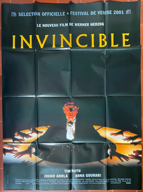AFFICHE INVINCIBLE WERNER Herzog TIM ROTH Jouko Ahola 120x160cm EUR 10 ...