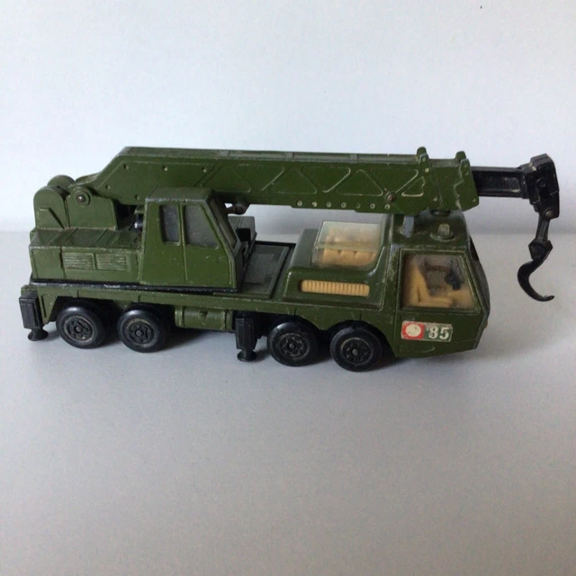 1975 MATCHBOX SUPER King Hercules Mobile Crane Military Version K-113 ...