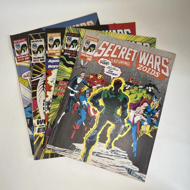 MARVEL SECRET WARS Comics Uk Weekly featuring Zoids Issues 20-24 5 ...