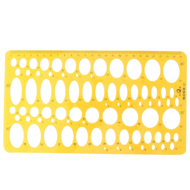 DRAFTING RULER SHAPES Landscape Design Template Ellipse Templates ...