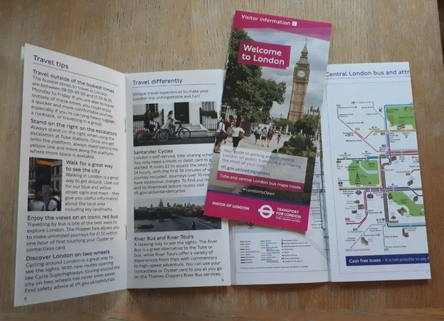 TFL LEAFLET: WELCOME to London - September 2018 edition £1.25 - PicClick UK
