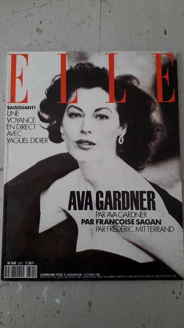 MAGAZINE ELLE AVA GARDNER 12 février 1990 numéro 2301 vintage EUR 14,00 - PicClick FR