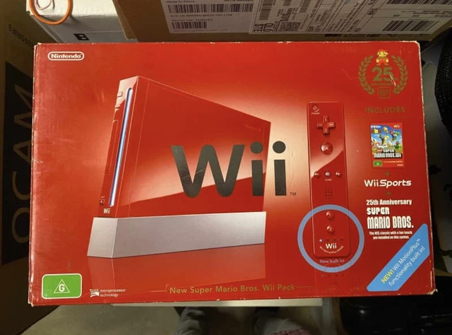 NINTENDO WII SUPER Mario Bros 25th Anniversary Red Console $249.00 ...