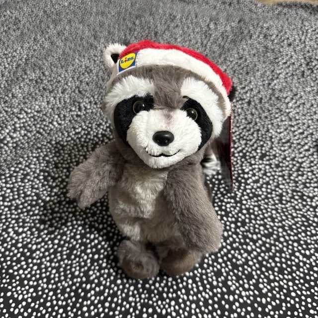 LIDL RODNEY THE RACCOON CHRISTMAS ADVERT CUDDLY 8"PLUSH SOFT TOY TEDDY ...