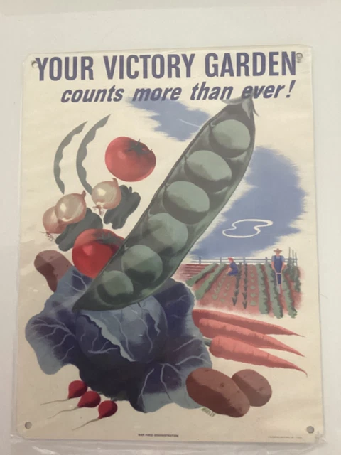 YOUR VICTORY GARDEN Wartime Metal Wall sign WW1 WW2 pub bar shop cafe ...