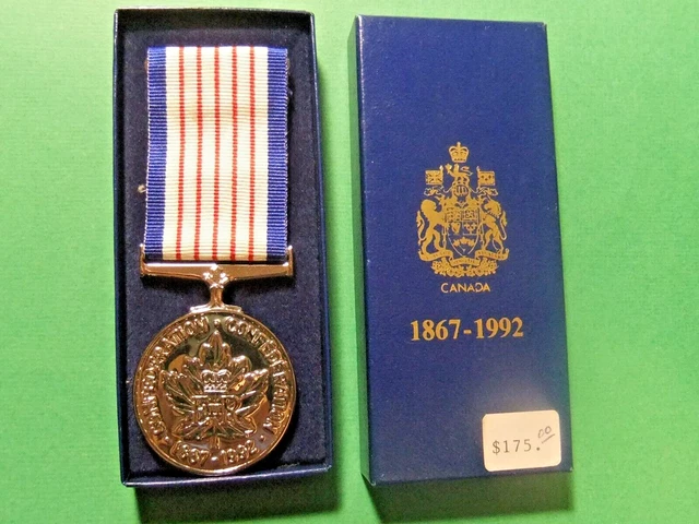 CANADA CONFEDERATION MEDAL, 1867 to 1992 , 135 Years - with Ribbon and ...